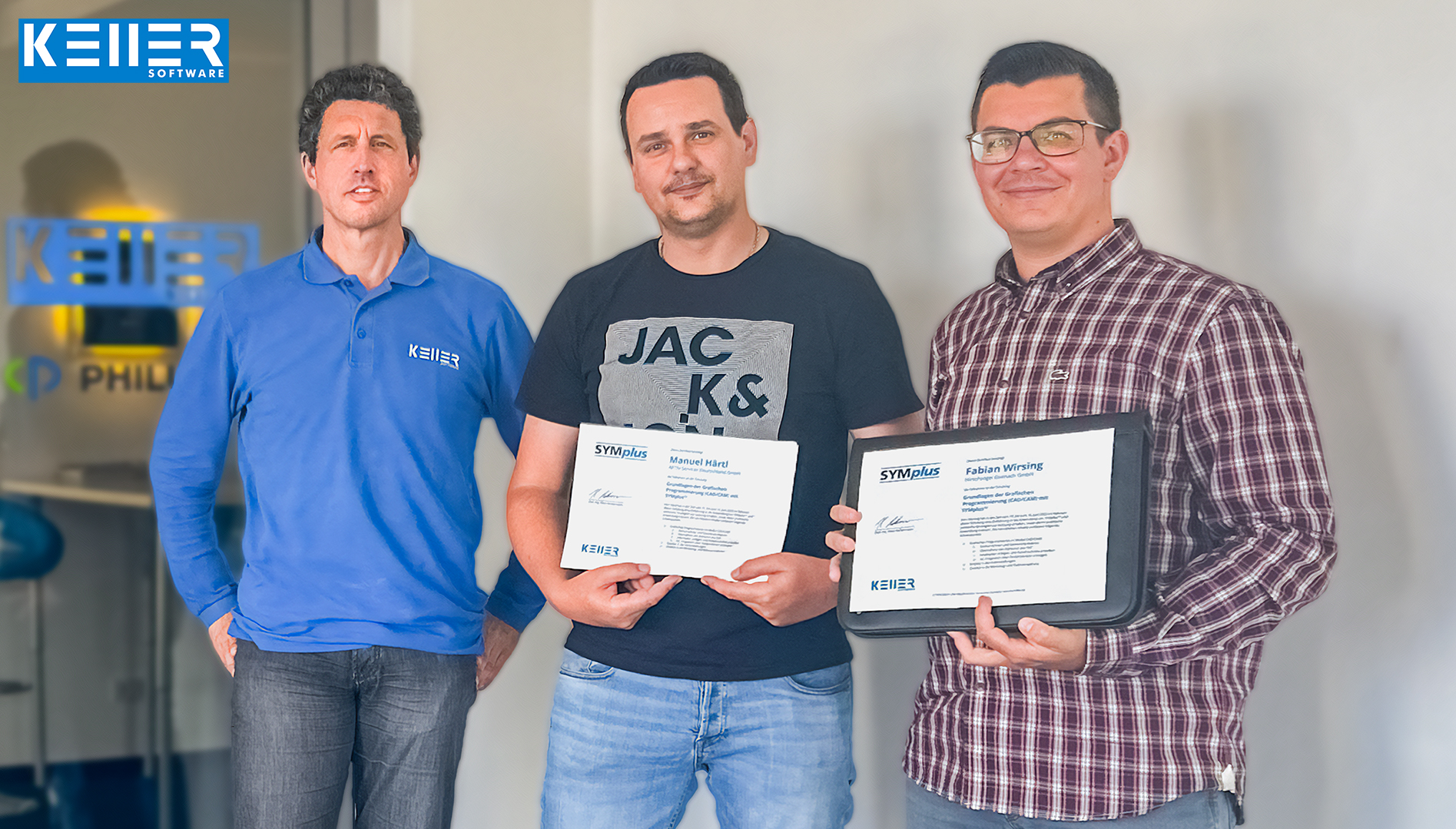 Training at the KELLER.Academy - Basics of graphical programming (CAD/CAM) with SYMplus ...