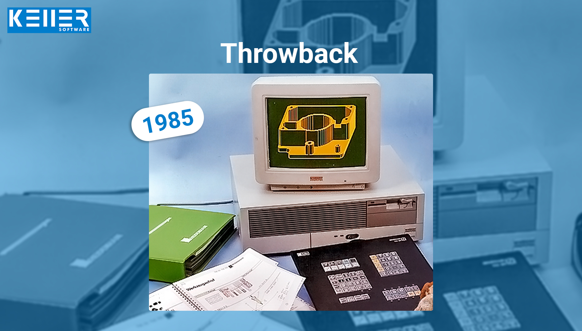Throwback 1985 - Heidenhain TNC control system KELLER keyboard - SYMplus™ by KELLER.Software